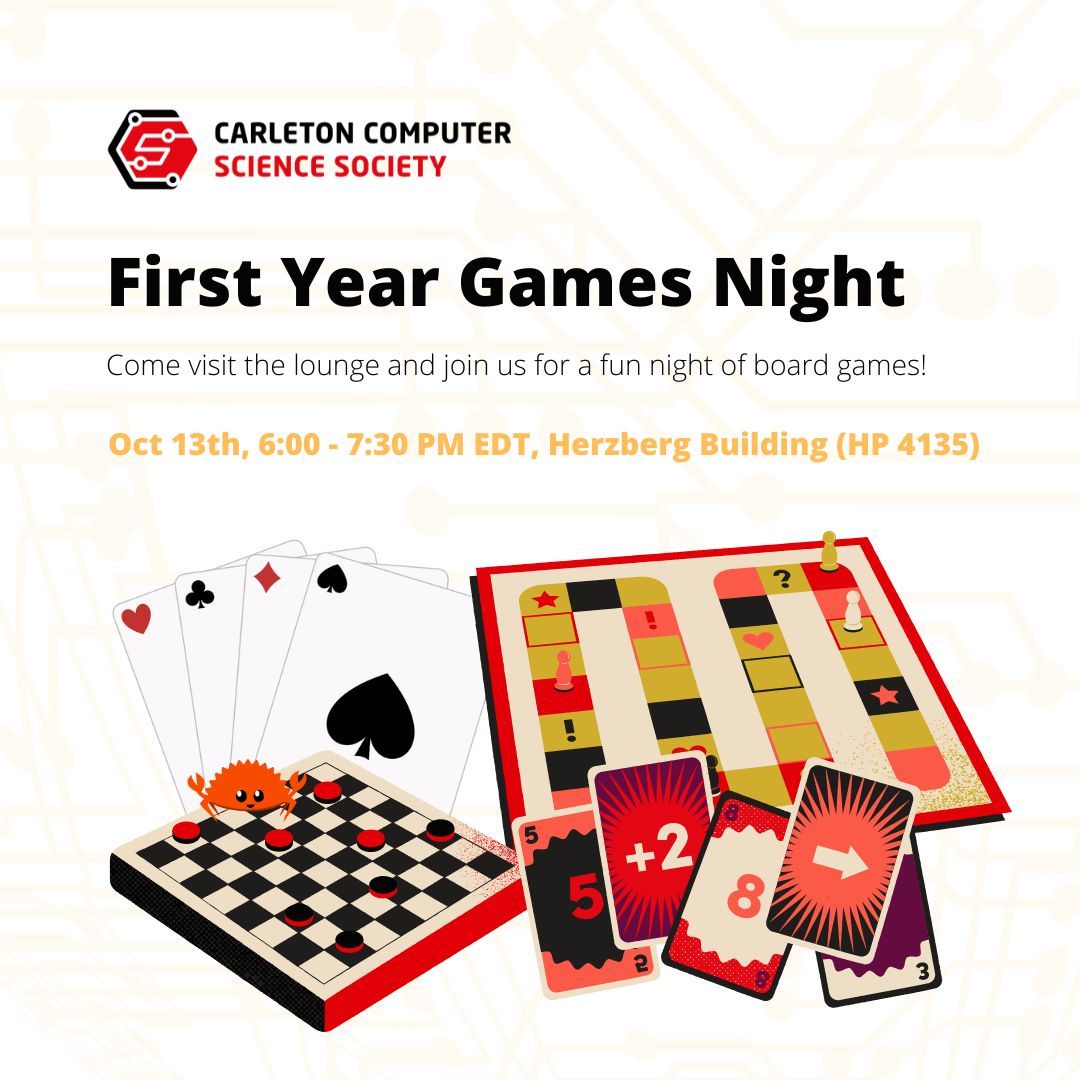 Carleton Computer Science Society | First Year Games Night