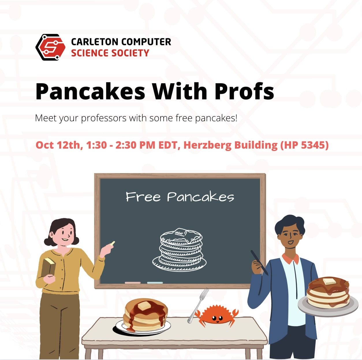 Carleton Computer Science Society | Pancakes with Profs