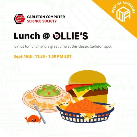 Carleton Computer Science Society | Lunch @ Ollie's